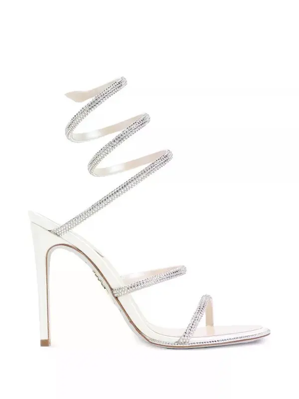 Rene Caovilla Cleo Crystal Embellished Sandals - Silver