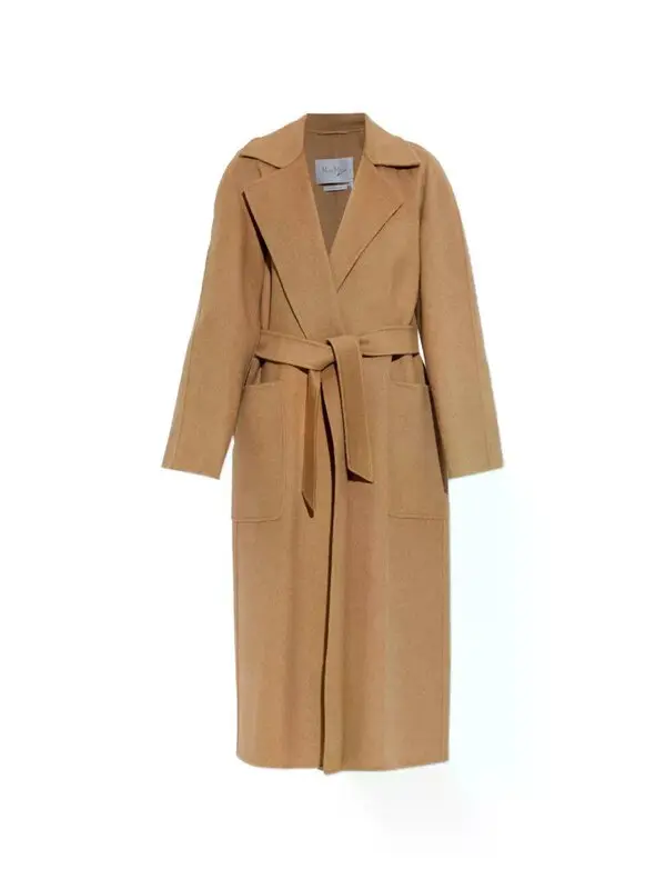 Max Mara Long Camel Robe Coat With Belt