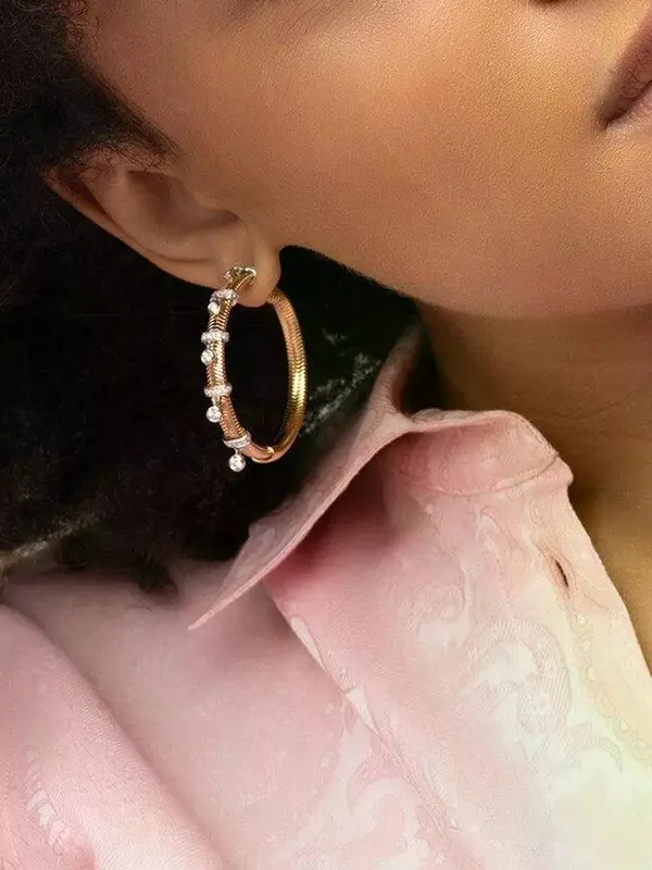 Nikos Koulis Diamond Hoop Earrings