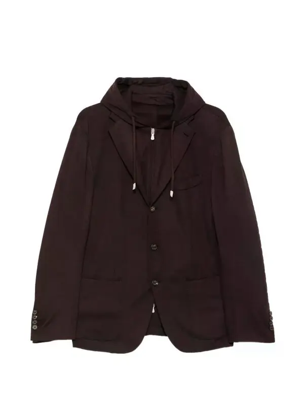Eleventy Hooded Single-breasted Jacket