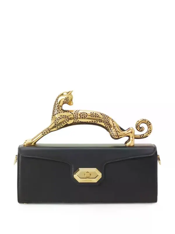 LANVIN Pencil Cat Leather Shoulder Bag