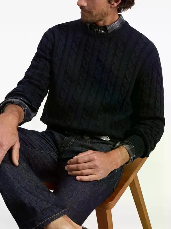 Woolrich Cable-knit Crew Neck Sweater