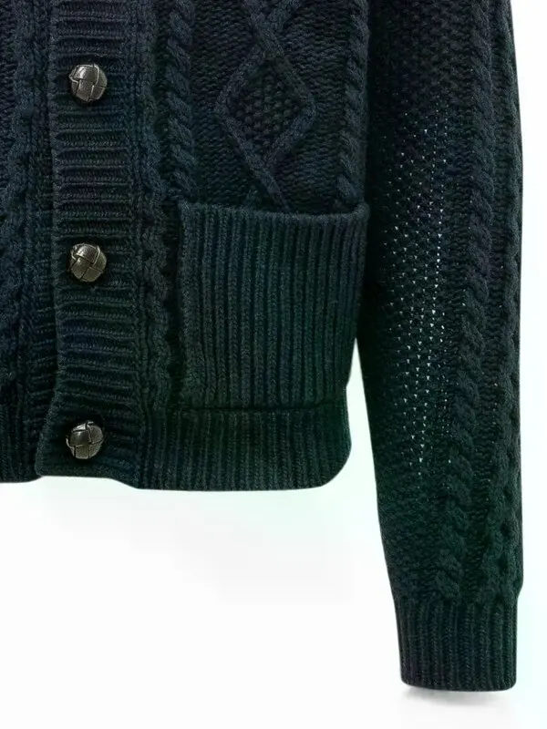 RAKKI Aran Cable-knit Cardigan