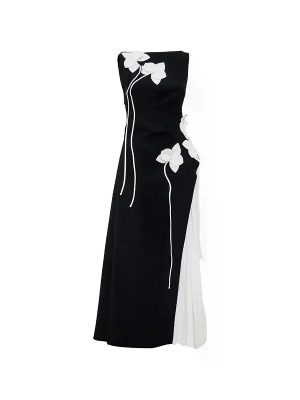 Acler Limisi Floral-appliqué Maxi Dress - Black