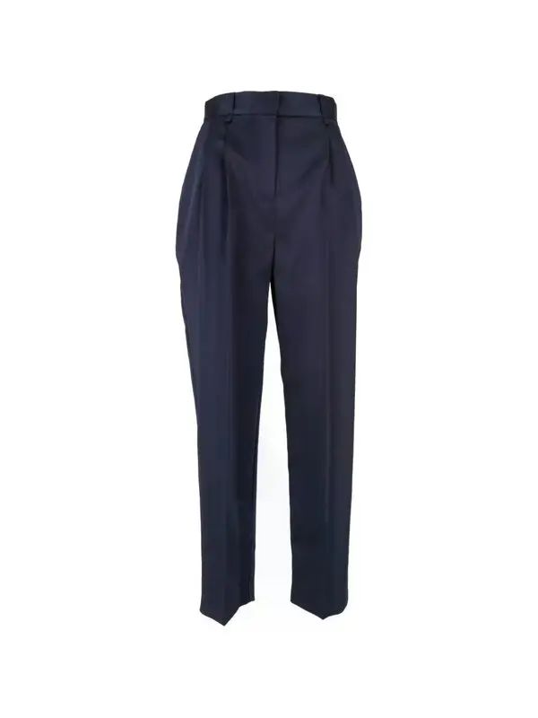 Elisabetta Franchi Stretch Satin Trousers - Blue