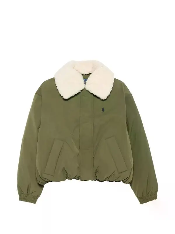 Polo Ralph Lauren Quilted Zip-up Jacket With Shearling Collar - Green