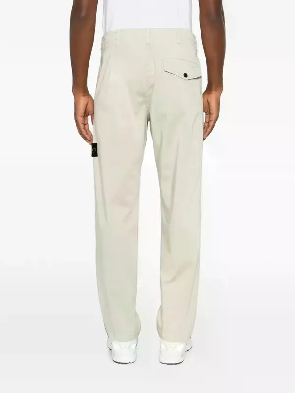 Stone Island Logo-patch Straight-leg Trousers