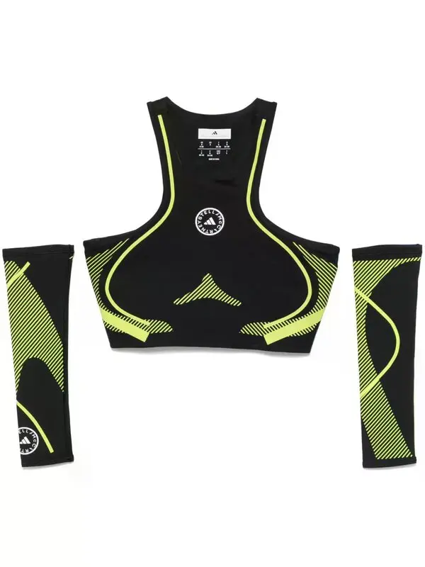Adidas By Stella McCartney Asmc Tpa Cr Sports Bra And Sleeves Set - Black