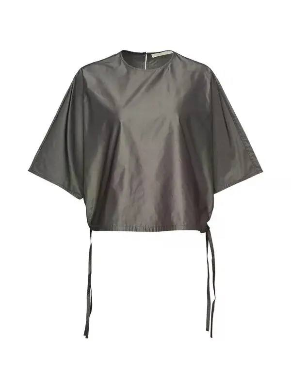 CLUB21 Batwing-sleeve Taffeta Blouse - Grey