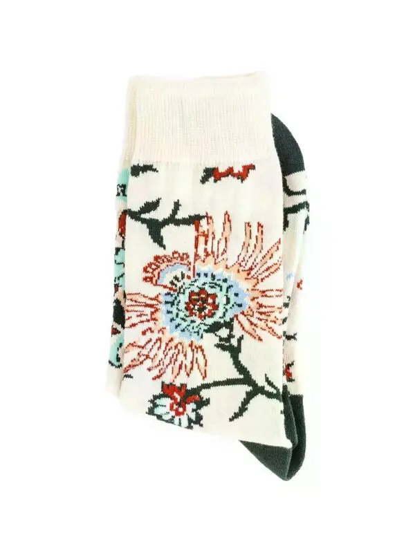 Sacai Floral-intarsia Socks