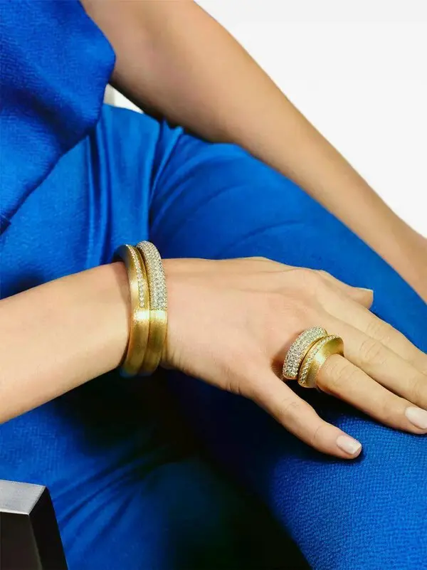 NANIS Libera Diamond Sculpted Band Ring In 18k Yellow