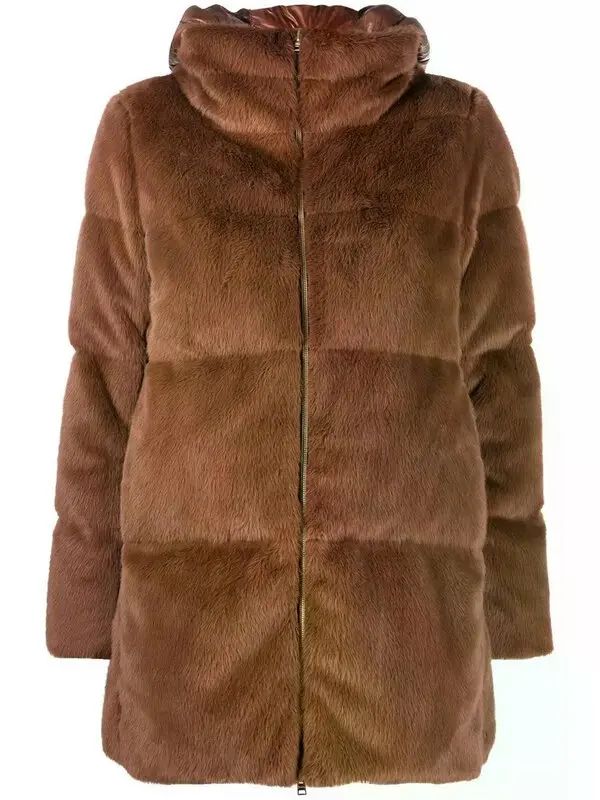 Herno Faux-fur Padded Hooded Coat