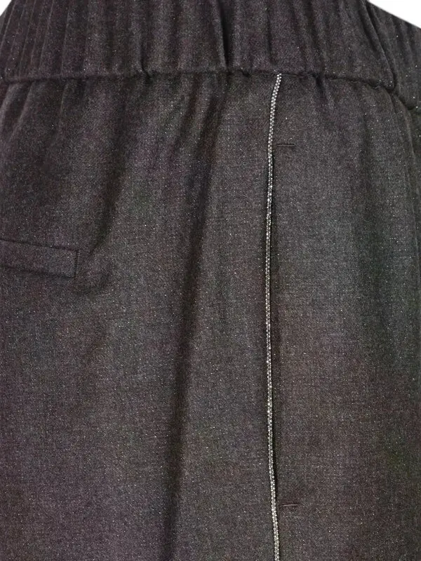 Peserico Punto Luce-detail Elasticated-waistband Trousers - Grey