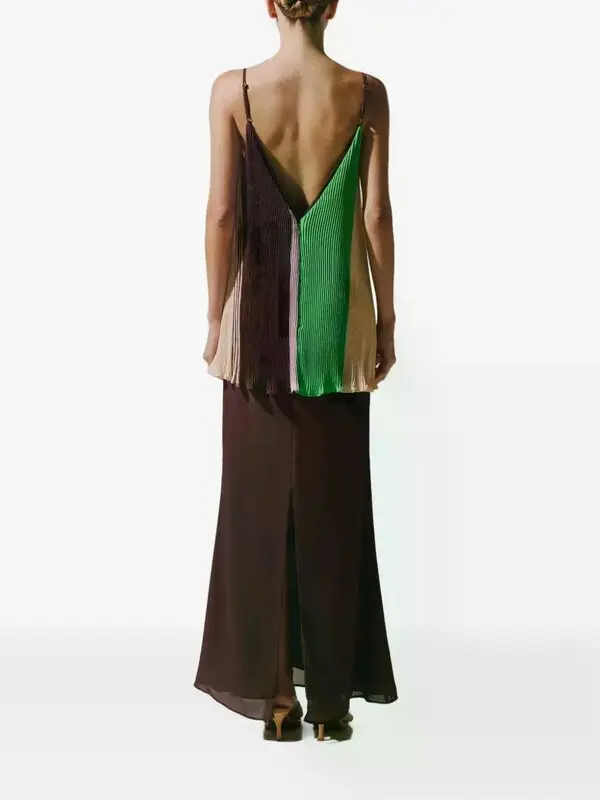 BAOBAB Pleated Danielle Layered Maxi Dress