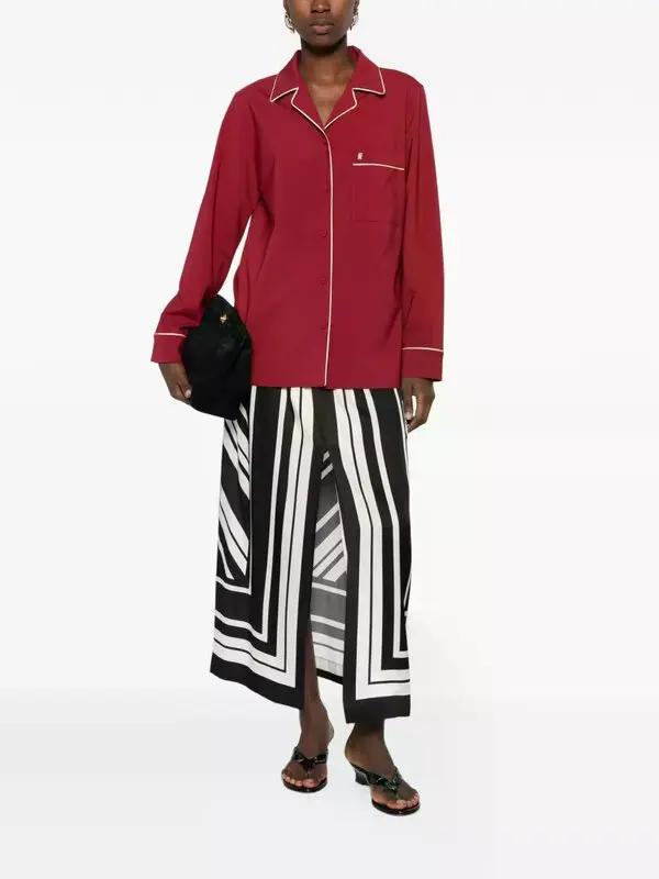 Alberta Ferretti Contrast Trim Shirt