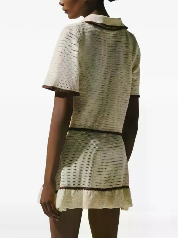 BAOBAB Ruffled-hem Knit Mini Skirt