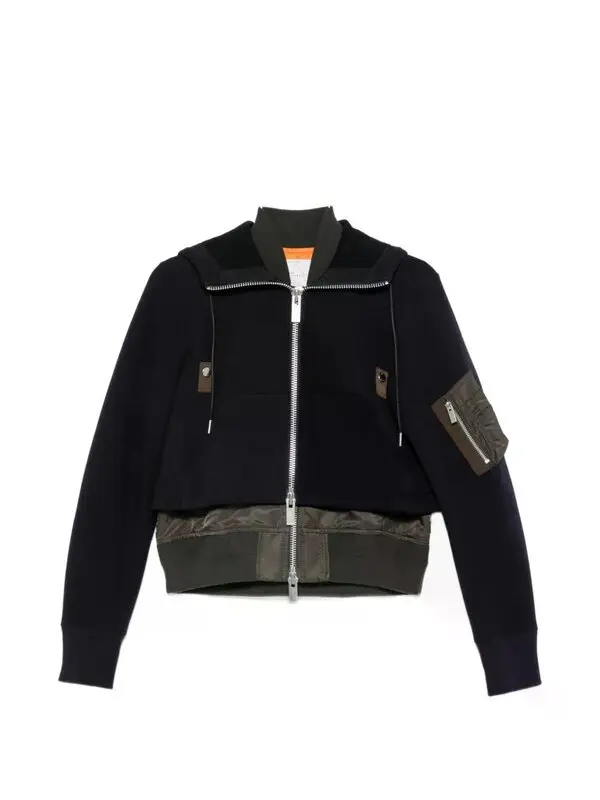 Sacai Panelled Layered-effect Jacket - Blue