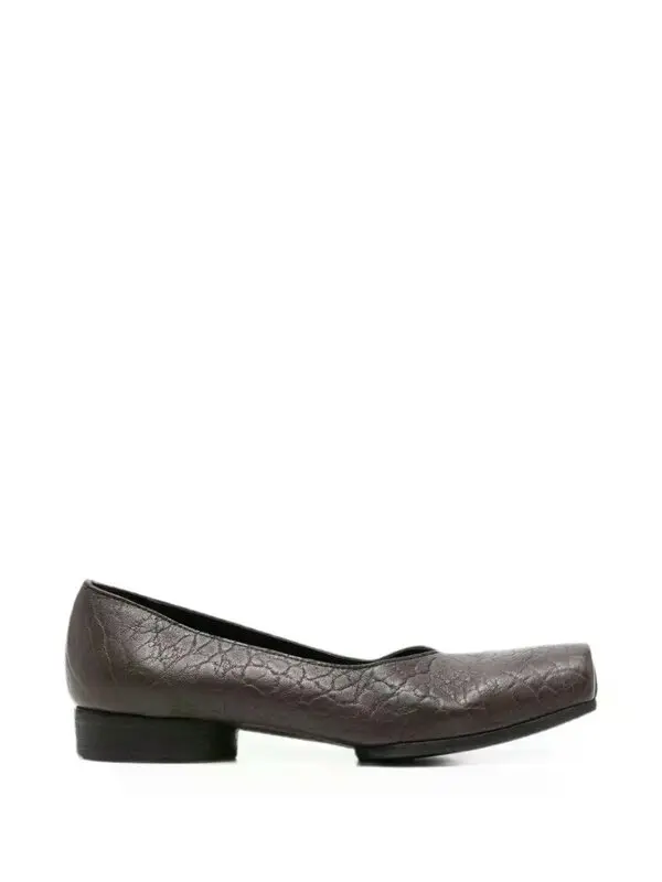 UMA WANG Crinkled-effect Square-toe Pumps
