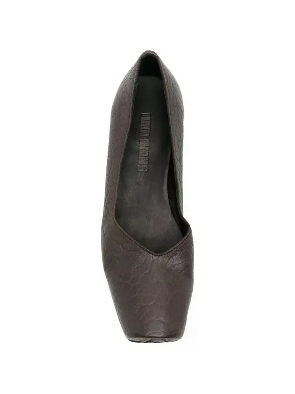 UMA WANG Crinkled-effect Square-toe Pumps