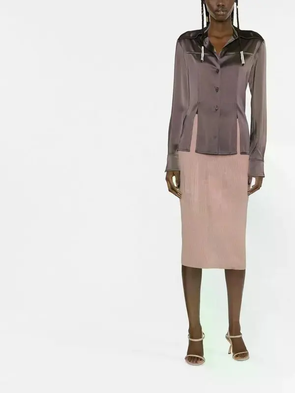 Stella McCartney Rib-knit Midi Skirt - Neutrals