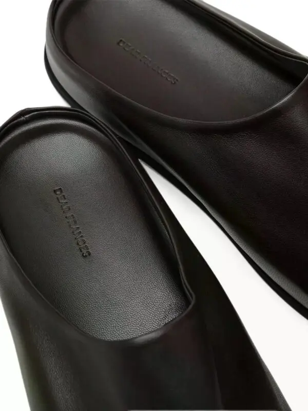 Dear Frances Vico Leather Mules - Brown