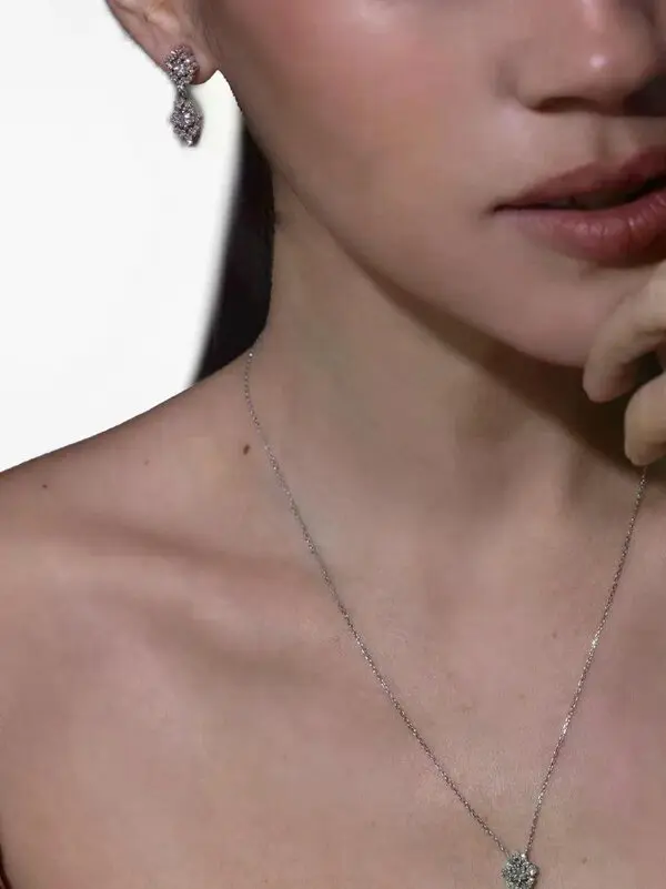 SUZANNE KALAN La Fantaisie Diamond Drop Earrings - Silver