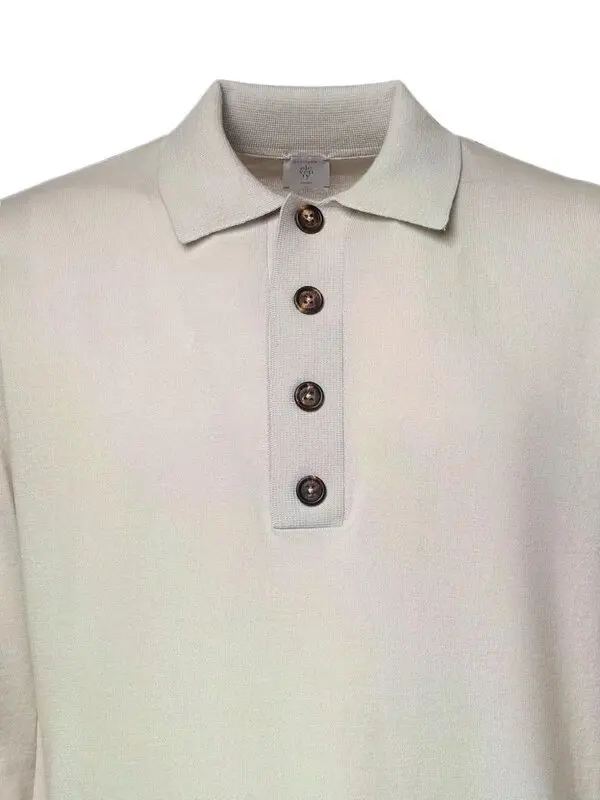 Eleventy Button-fastening Knitted Sweater - Neutrals