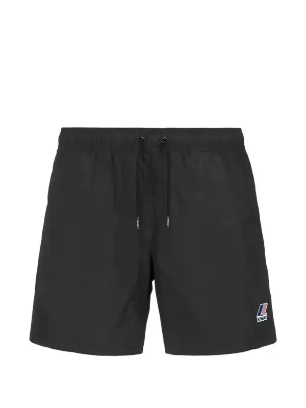 K-WAY Le Vrai Olivier Logo-patch Drawstring Swim Shorts