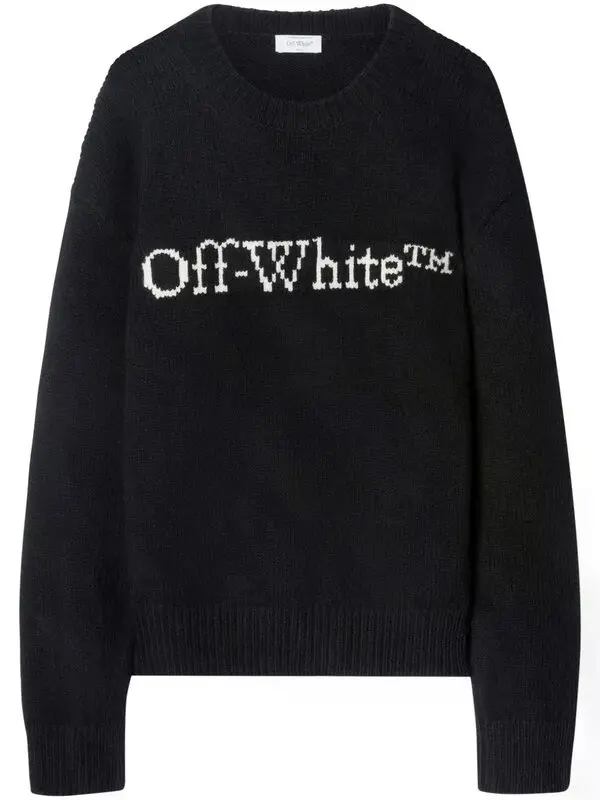 Off-White Logo-intarsia Wool Jumper