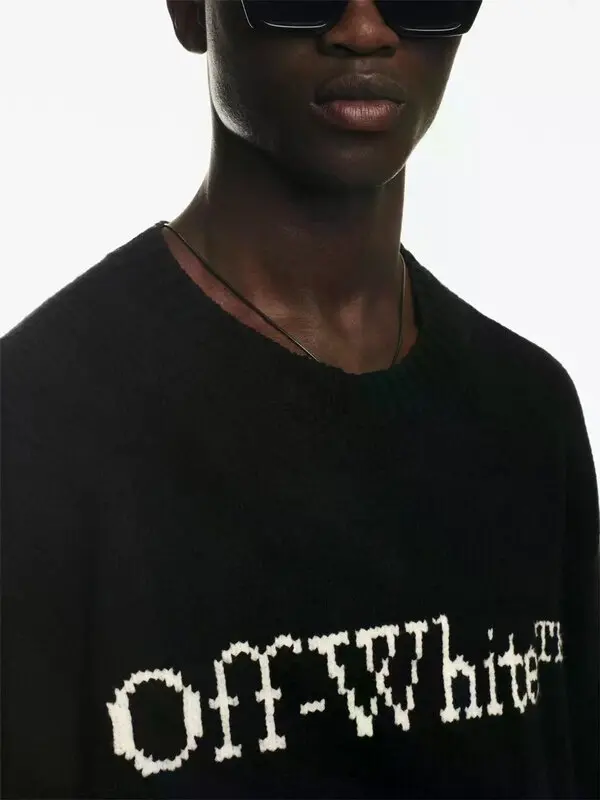 Off-White Logo-intarsia Wool Jumper