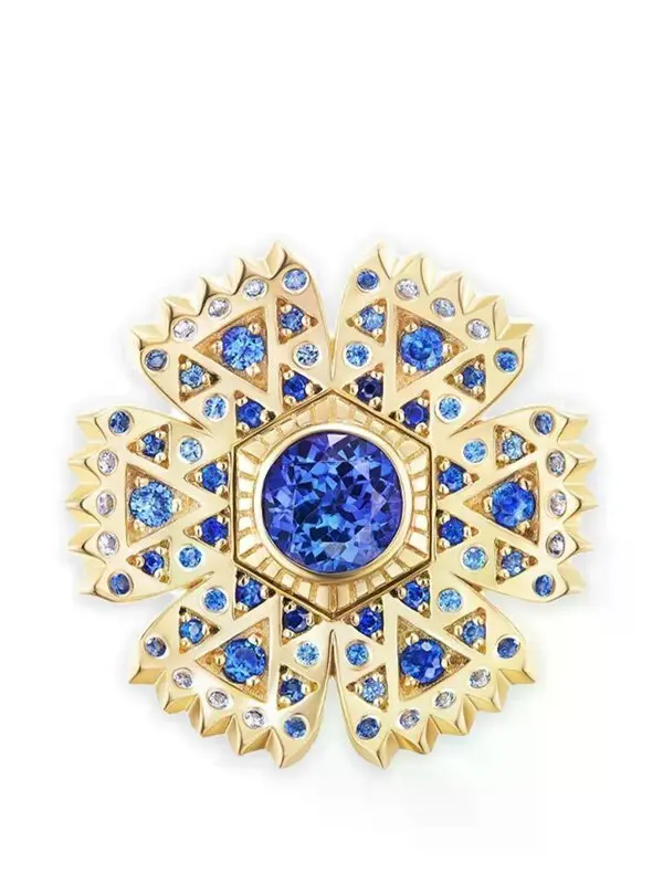 Harwell Godfrey Petunia Tanzanite And Sapphire Ring - Gold