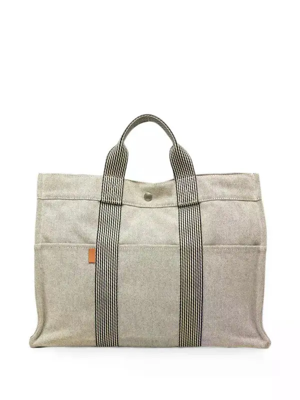 Hermès 1990-2010 Canvas Fourre Tout Mm Tote Bag - Grey