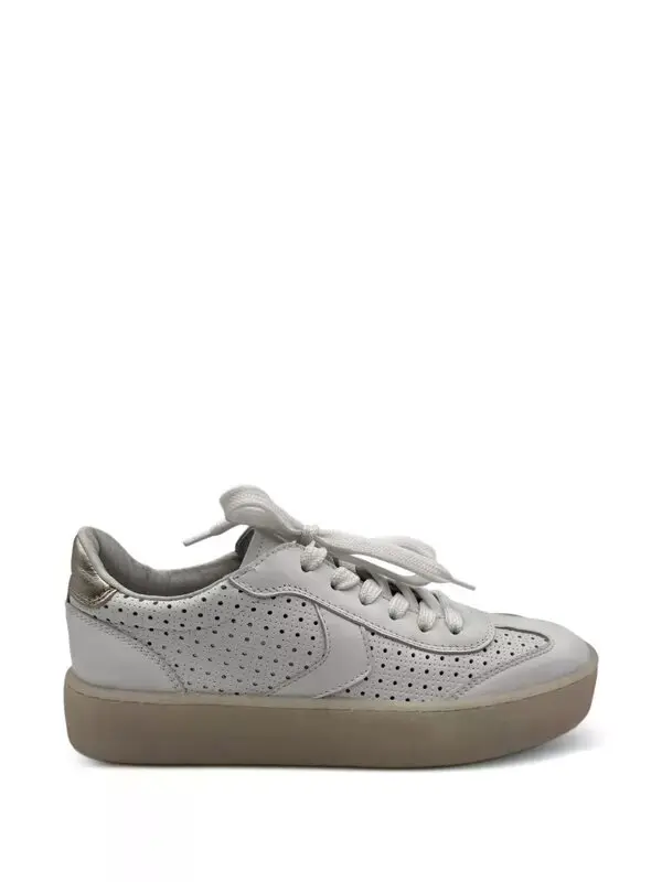 VOILE BLANCHE Perforated Leather Low-top Sneakers - White