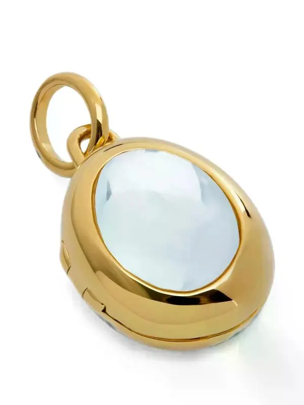 Monica Vinader April Rock Crystal Locket Necklace