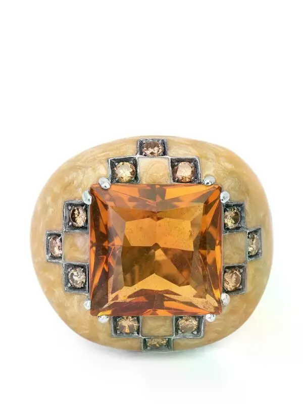 ANDREOLI Citrine And Diamond Ring