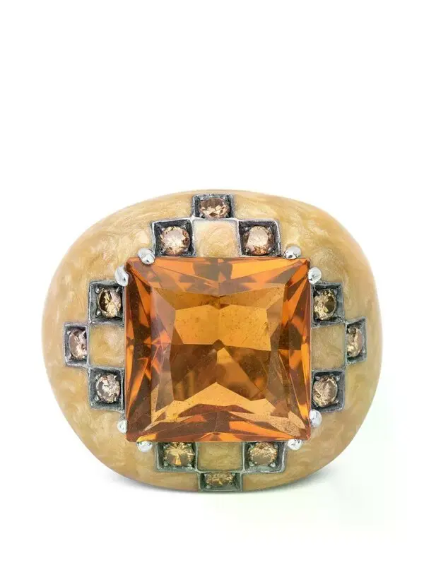 ANDREOLI Citrine And Diamond Ring