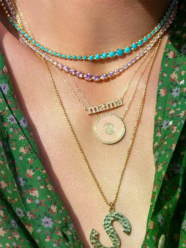 JENNIFER MEYER Sapphire Tennis Necklace