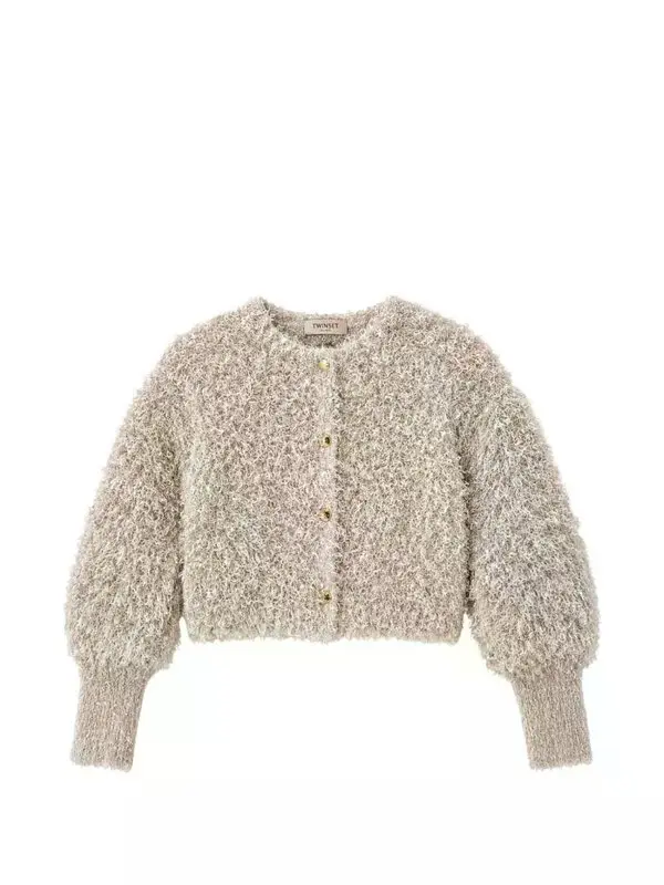 TWINSET Textured Knit Cardigan With Button Detail