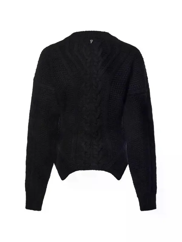 DONDUP Cable-knit Wool Sweater - Black