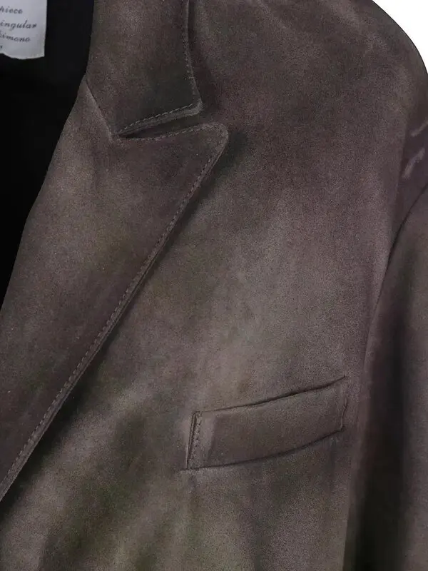 IBRIGU Leaf-embroidered Suede Jacket