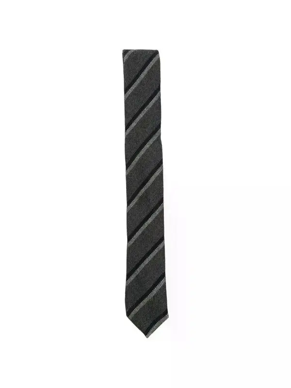 Eleventy Diagonal-stripe Wool Neck Tie