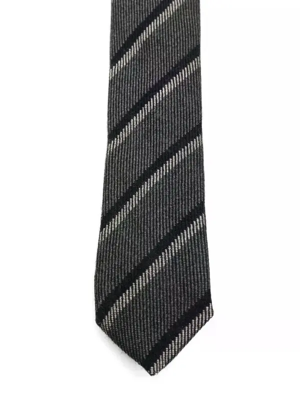 Eleventy Diagonal-stripe Wool Neck Tie