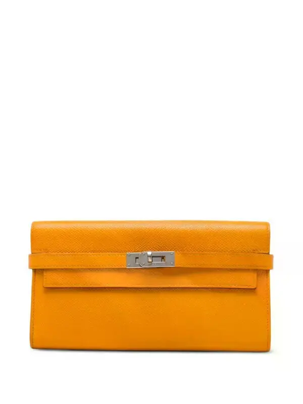Hermès 2014 Epsom Kelly Longue Wallet Long Wallets - Orange