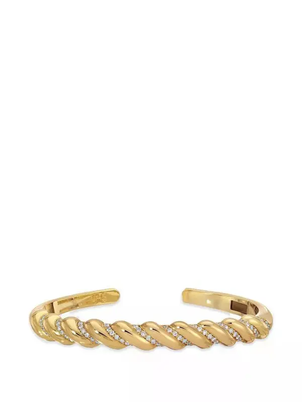 JENNA BLAKE 18k Yellow Diamond Twisted Bracelet - Gold