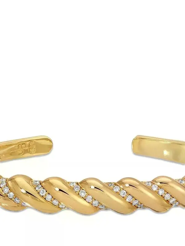 JENNA BLAKE 18k Yellow Diamond Twisted Bracelet