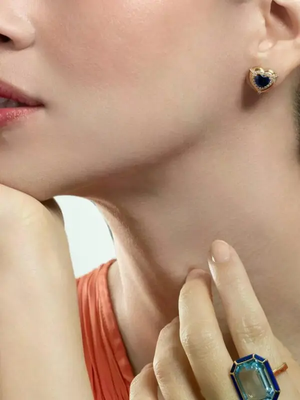 Goshwara G-one Sapphire And Diamond Earrings