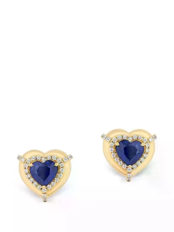 Goshwara G-one Sapphire And Diamond Earrings - Gold