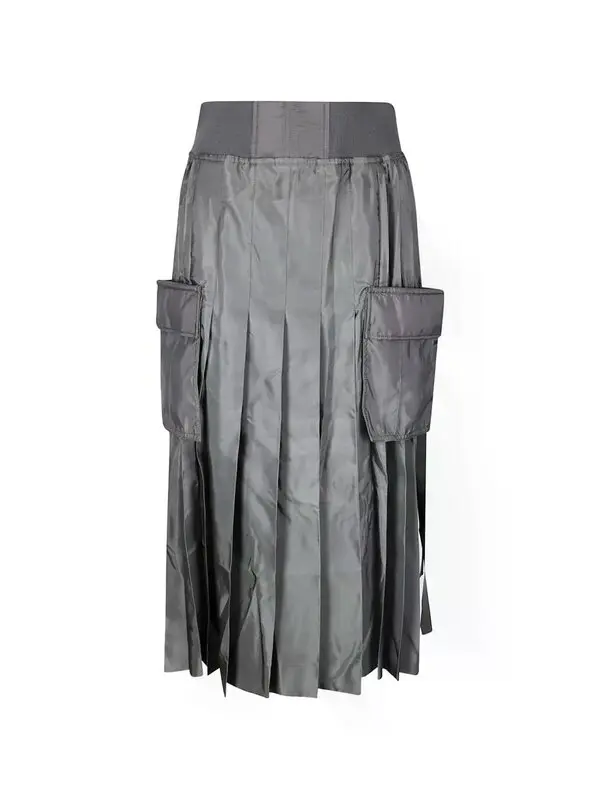 Sacai Pleated Cargo Skirt - Grey