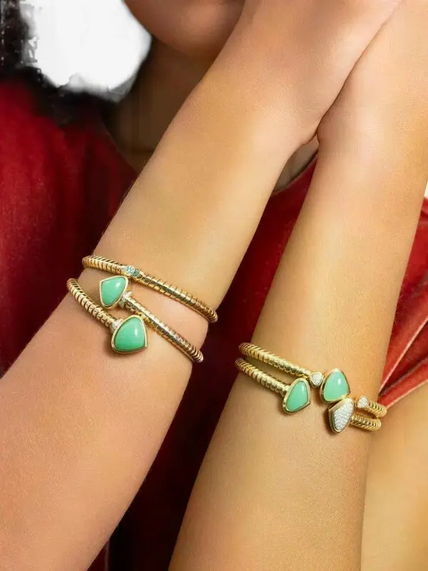 Marina B Trisolina Chrysoprase And Diamond Bracelet
