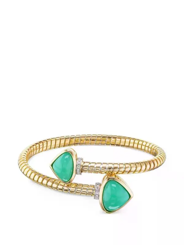 Marina B Trisolina Chrysoprase And Diamond Bracelet - Gold